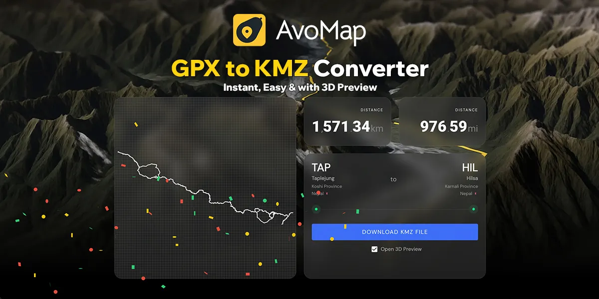 Free GPX to KMZ Converter with instant 3D Preview | AvoMap
